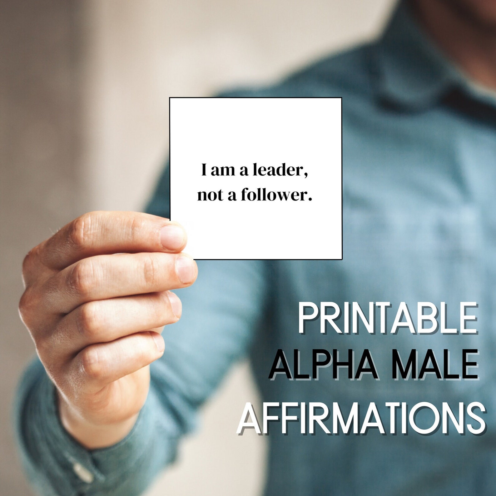 Alpha Male Affirmation Cards, Divine Masculine Affirmations, Masculine ...