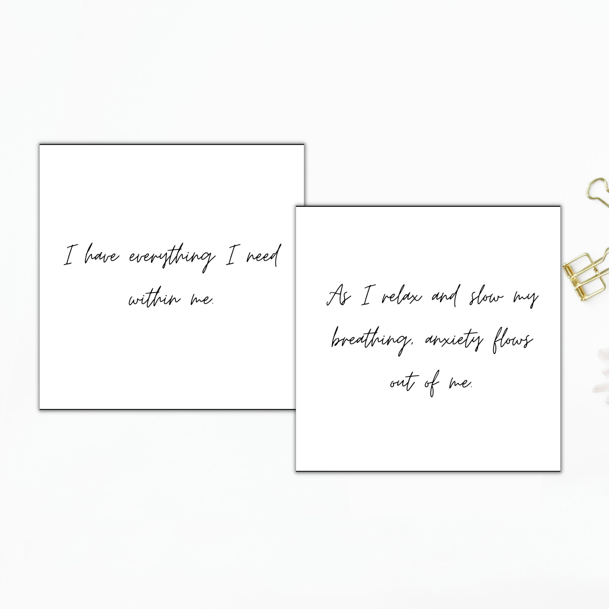 Affirmation Cards for Anxiety Relief, Stress Relief and Self Care Cards ...