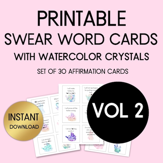 Swear Affirmation Cards Sassy Quotes Affirmations for A - Etsy Australia