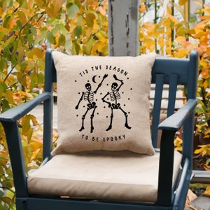 Skeleton Pillow, Dancing Skeleton, Halloween Decor, Halloween Pillows ...