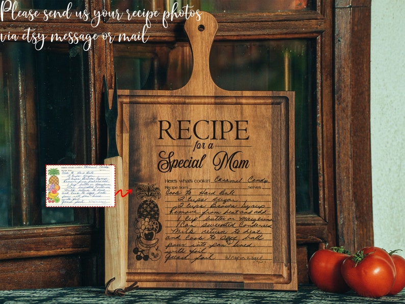 Recipe Cutting Board Recipe Cutting Boards Handwritten - Etsy