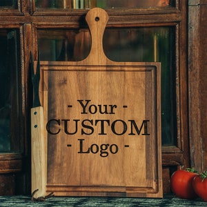 Custom Logo Board, Logo Cutting Board, Engraved Logo Board, Custom ...
