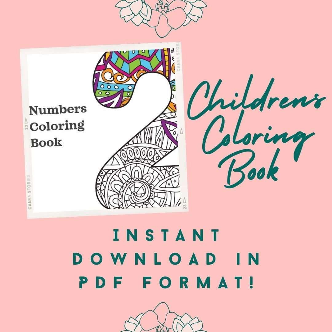 Printable Numbers Coloring Page - Etsy