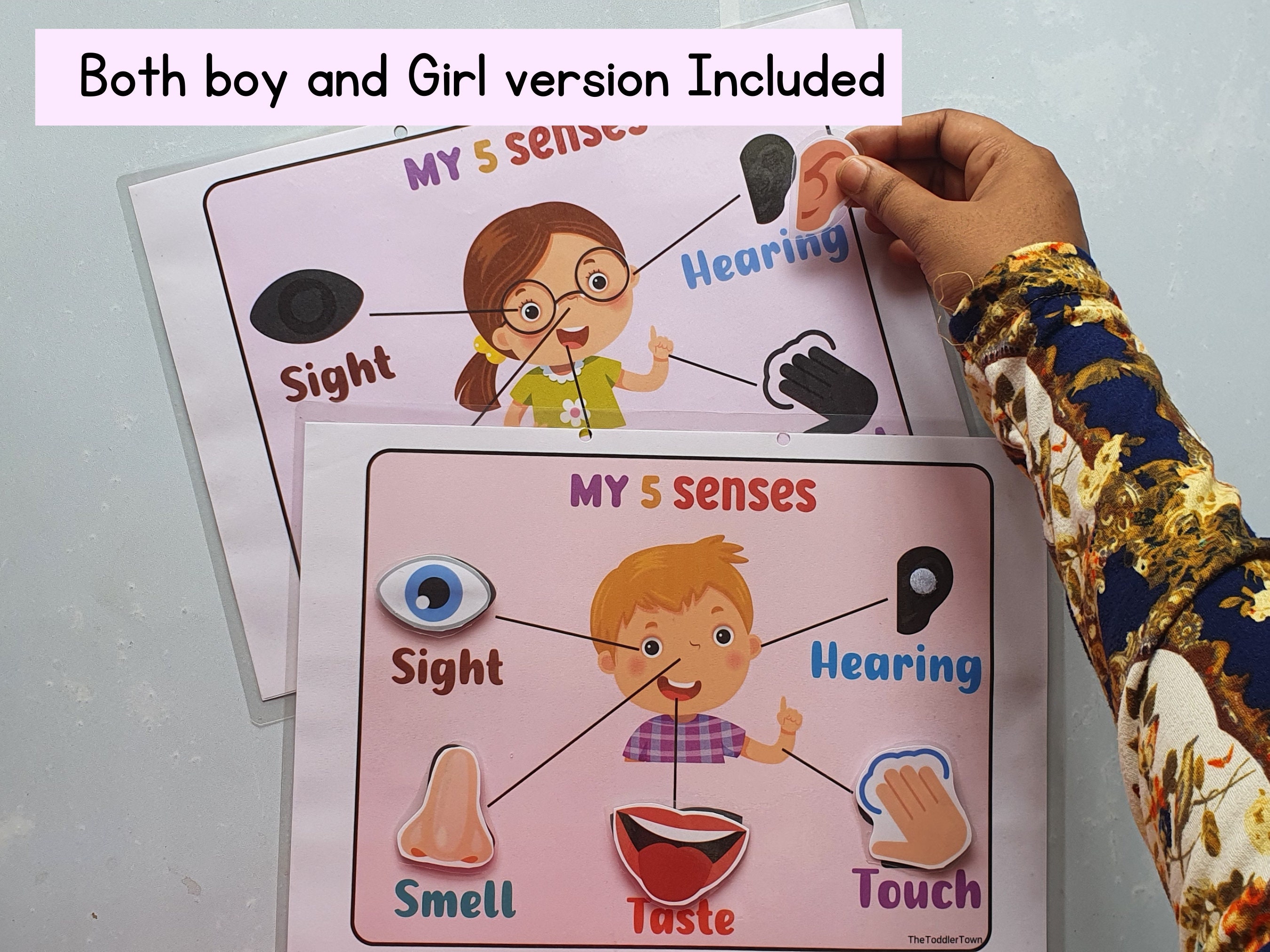 Five Senses Leaning Busy Binder,toddler Busy Book, Preschool Curriculum ...
