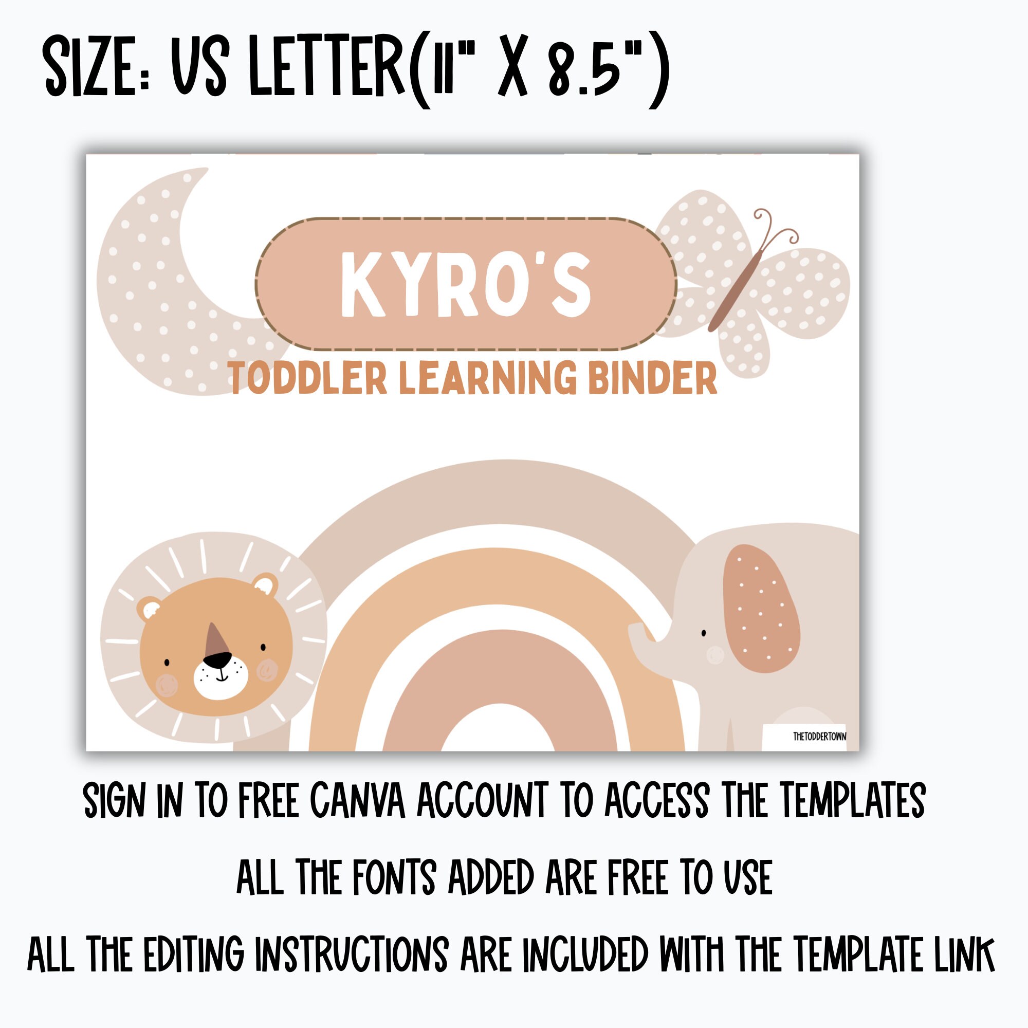 Toddler Busy Book Cover Pages Editable Template, Binder Covers Editable ...