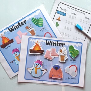 Toddler Busy Book,seasons Matching, Preschool Curriculum, Seasons ...