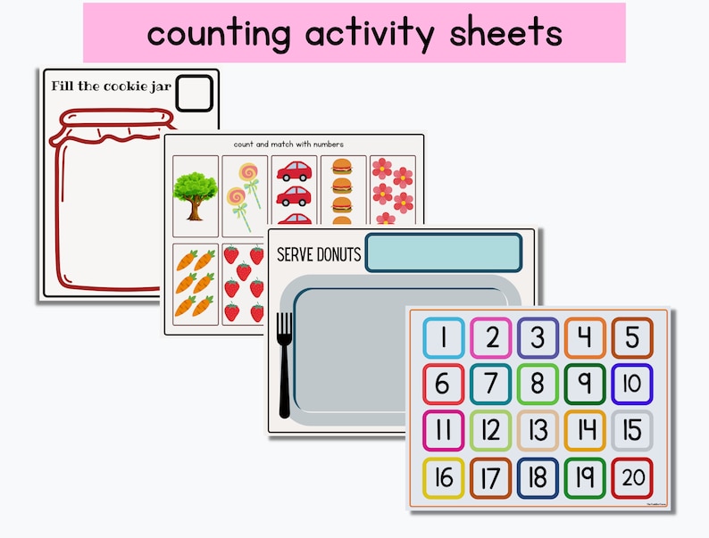 Counting Activity Preschool Math Learn to Count Preschool - Etsy