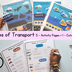 Busy Binder Activity, Transportation Sorting Activity, Homeschool ...