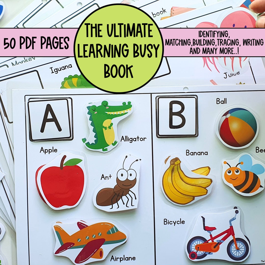 Busy Book Printable, Toddler Learning Binder, Preschool Activities ...