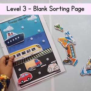 Busy Binder Activity, Transportation Sorting Activity, Homeschool ...