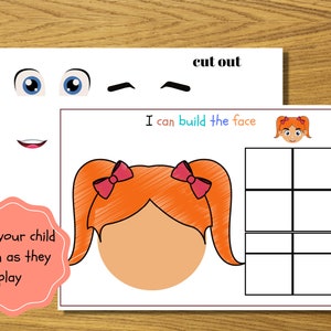 Toddler Busy Book Activity, Preschool Curriculum, Parts of the Face ...