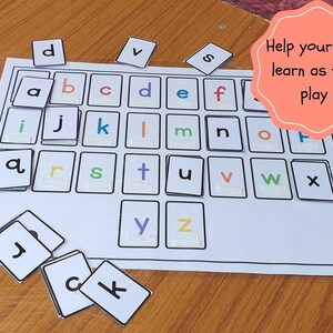 Preschool Worksheets,alphabet Match,number Match, Toddler Busy Book ...