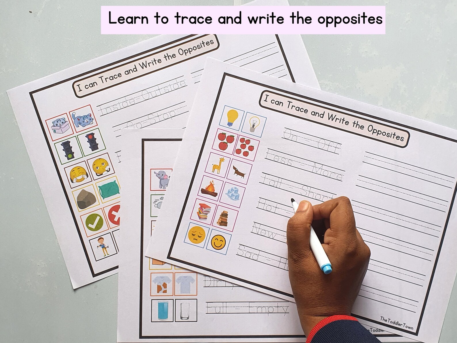 Opposites Matching Activity Printable for Toddlers and Preschoolers ...