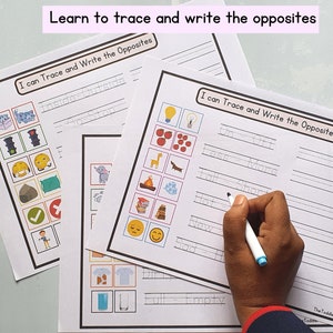Opposites Matching Activity Printable for Toddlers and Preschoolers ...