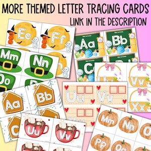 Letter Tracing Cards, Preschool Activity, Homeschool Printable ...