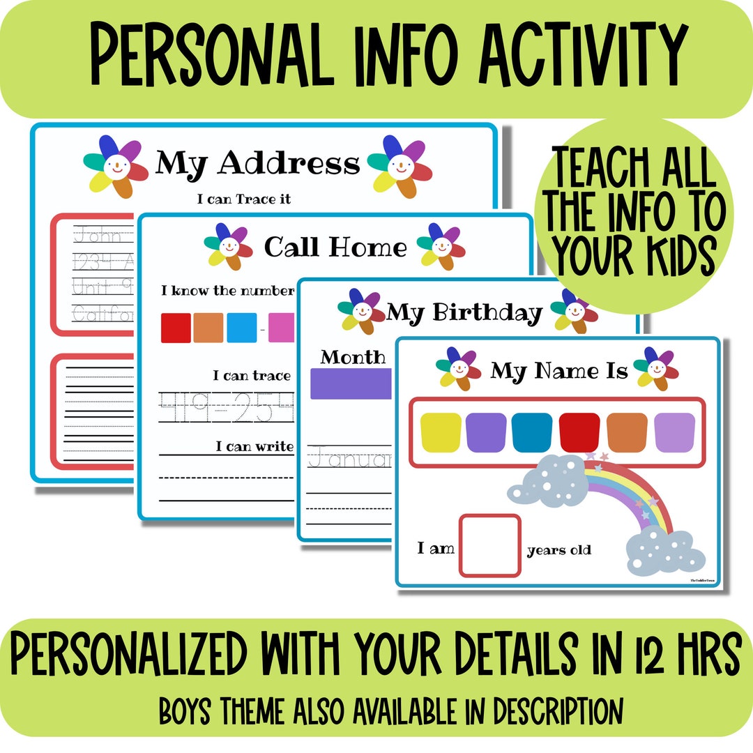 Phone Number and Address, Preschool Curriculum, Toddler Printable ...