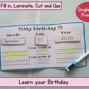 My Birthday Activity Page Printable, Toddler Busy Book Activity Page ...