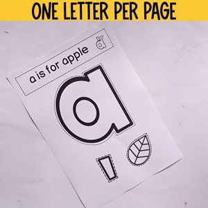 ALPHABET LETTER Crafts ABC Worksheets Printable Classroom Preschool ...