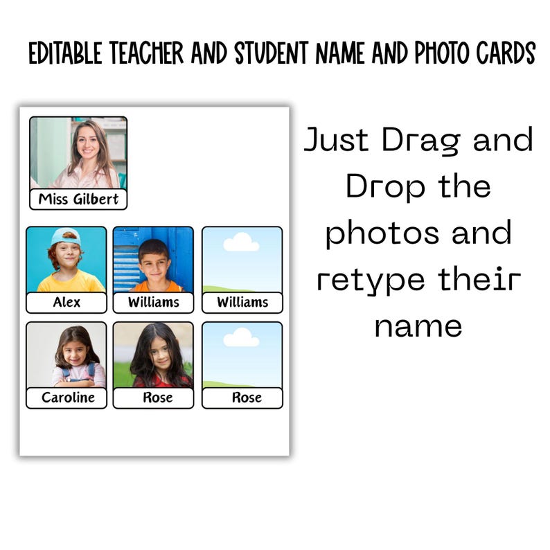 Classroom Photo Train Bulletin Board Decor: Back to School Canva ...