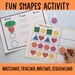 Busy Binder Activity, Shape Matching Printable, Preschool Curriculum ...