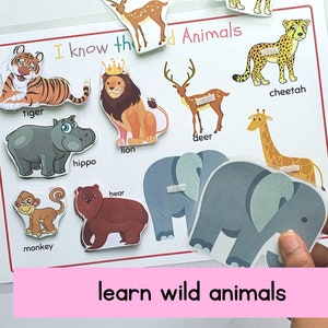 Animals Matching for Toddlers First Busy Book,preschool Curriculum ...