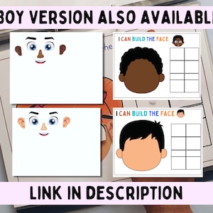 Toddler Busy Book Activity, Preschool Curriculum, Parts of the Face ...