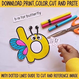 ALPHABET LETTER Crafts ABC Worksheets Printable Classroom Preschool ...