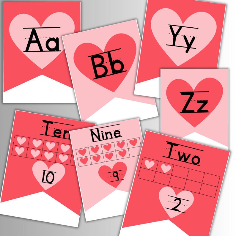 Valentine's Day Classroom Posters,preschool Classroom Decor,hearts ...