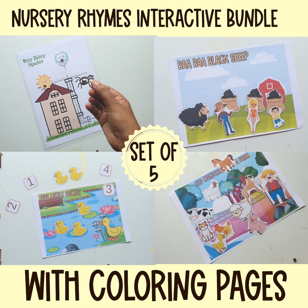 Nursery Rhymes Activity Bundle, Interactive Nursery Rhymes Bundle ...