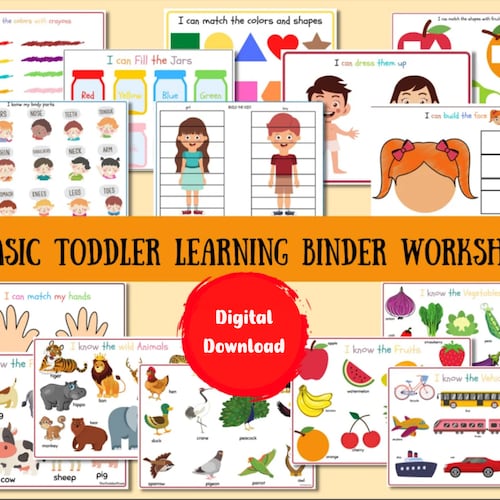 Toddler Busy Book Printable First Learning Binder - Etsy