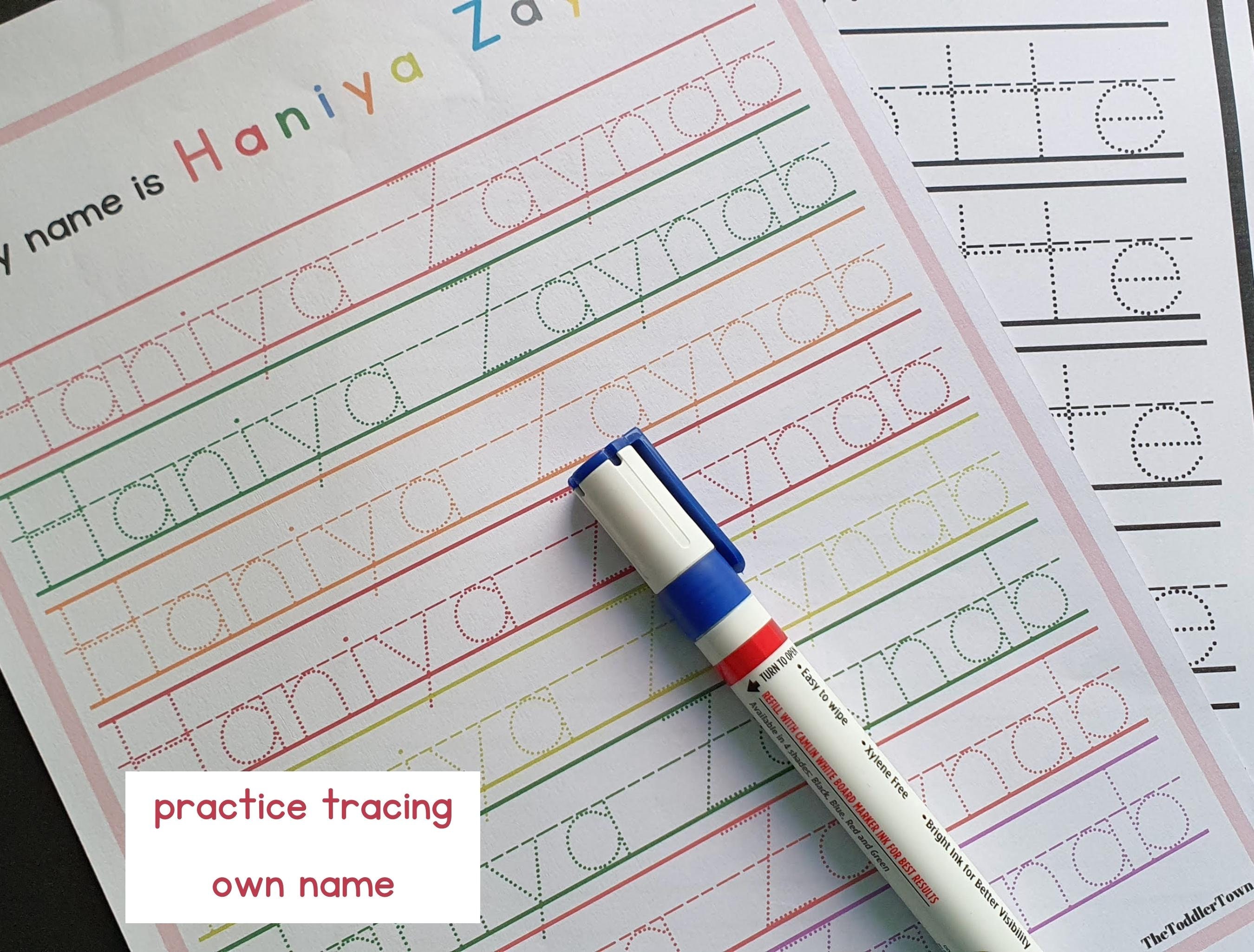 Custom Name Tracing Sheet Handwriting Practice Personalized Name Trace ...