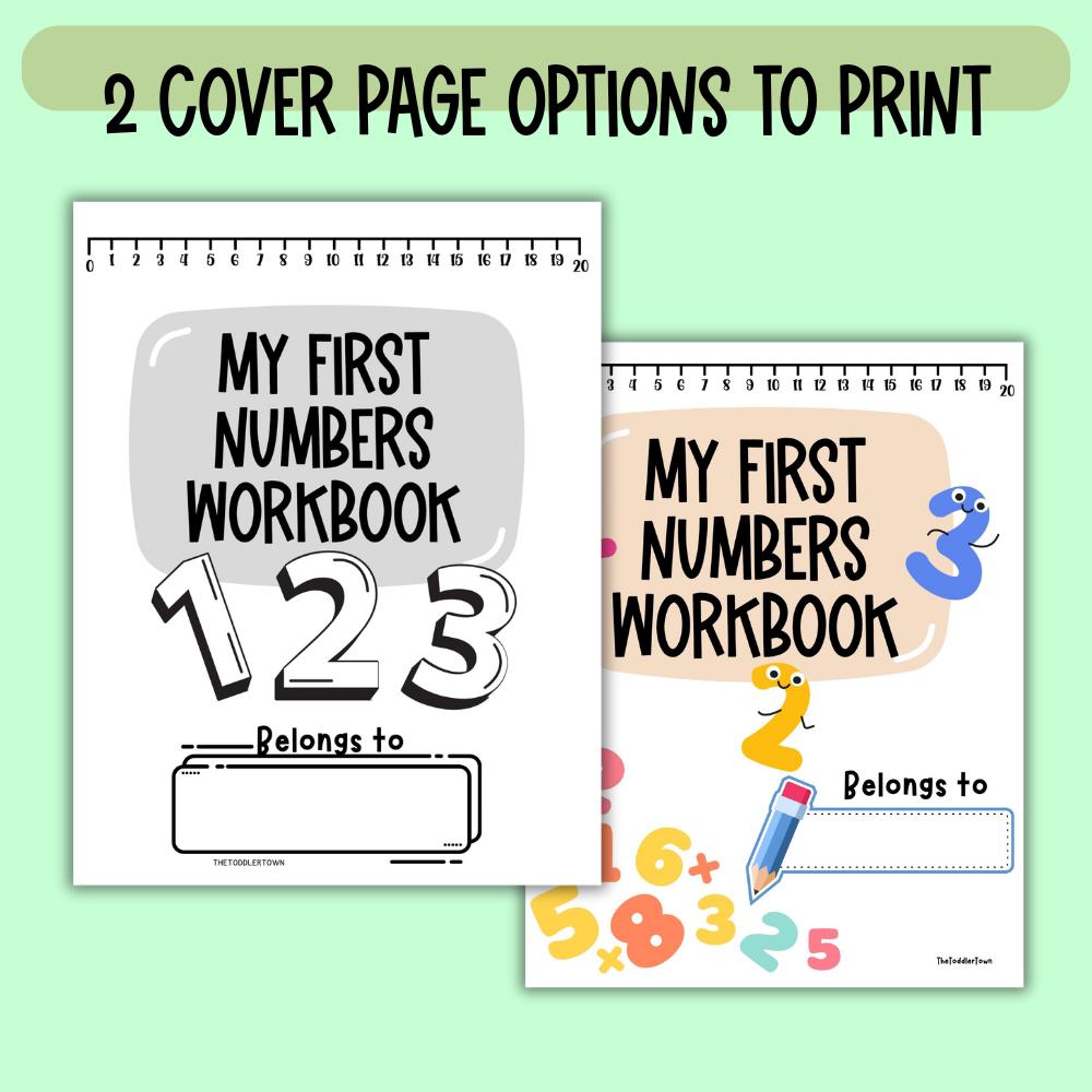 First Numbers Workbook, Preschool Curriculum, Toddler Worksheets ...