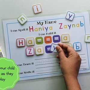 Name Tracing Building Activity for Preschool, Toddler Busy Book ...