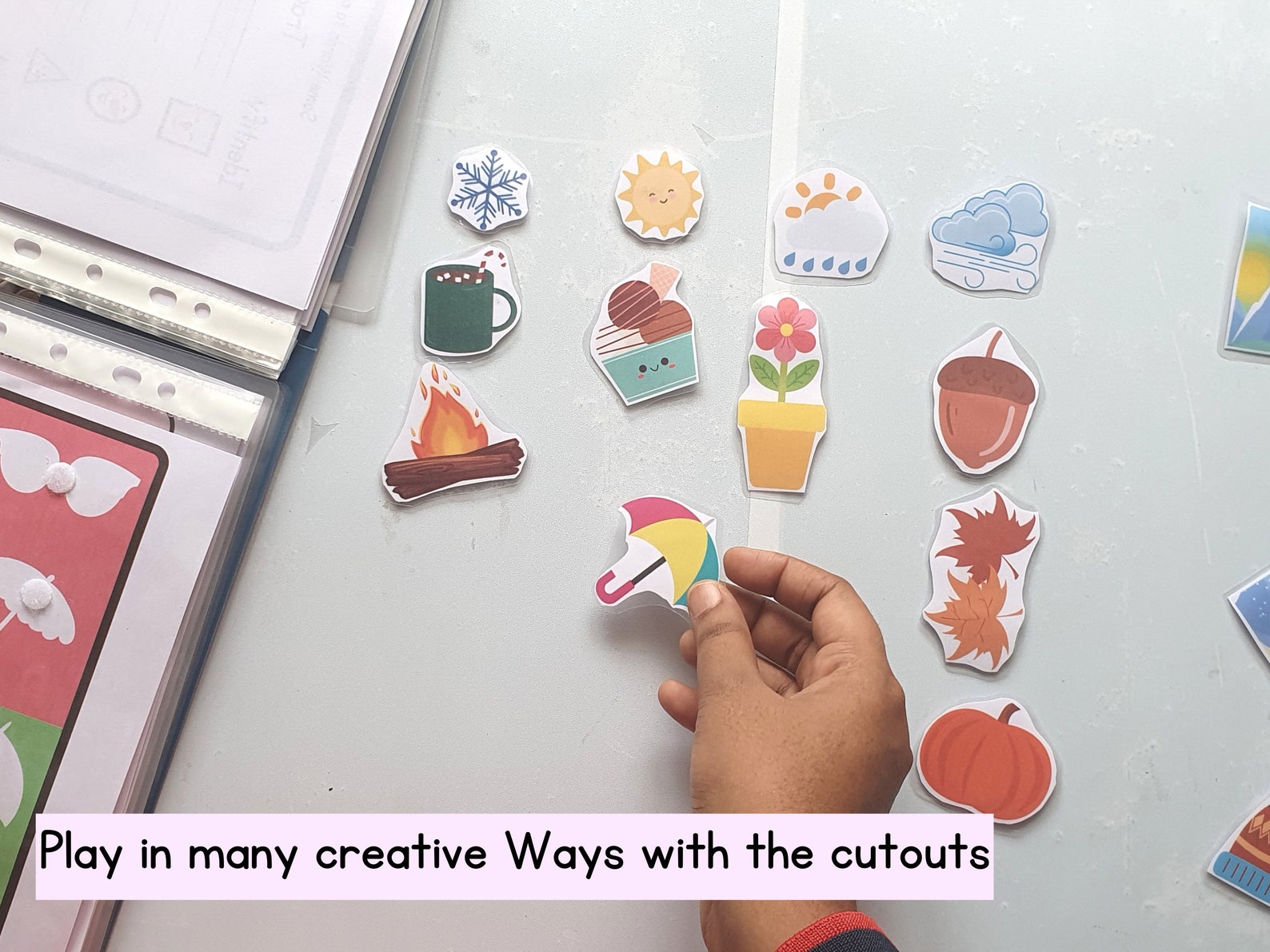 Toddler Busy Book Activity,preschool Worksheets,seasons Matching ...