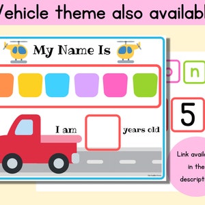 Toddler Busy Book Name Page, Name Building Activity, Montessorri ...