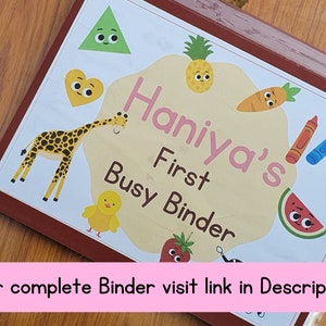 Busy Binder Activity, Color Matching, Color Activity, Learning Colors ...