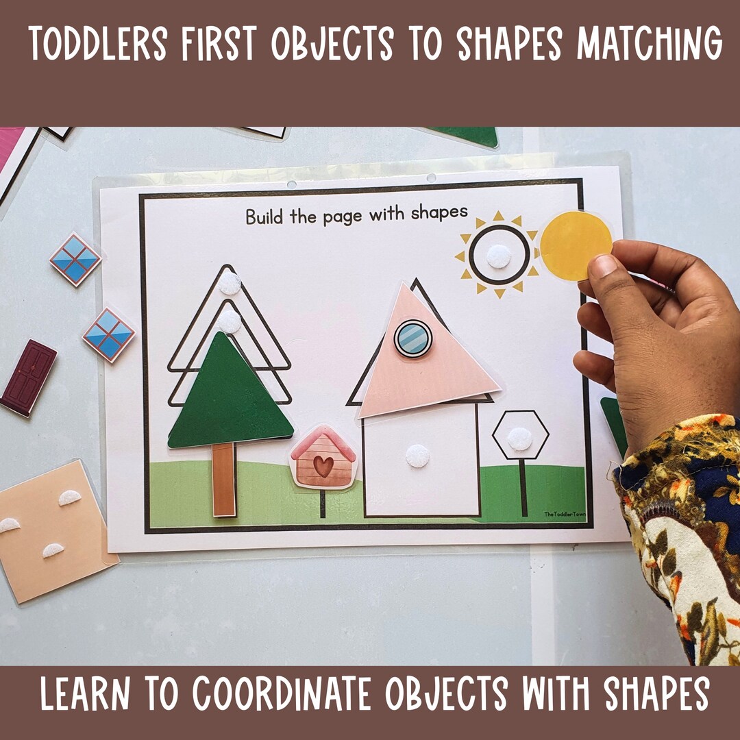 Busy Binder Shape Matching Preschool Worksheets, Homeschool Curriculum ...