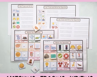 Opposite Match Matching Game Opposite Cards Antonyms - Etsy