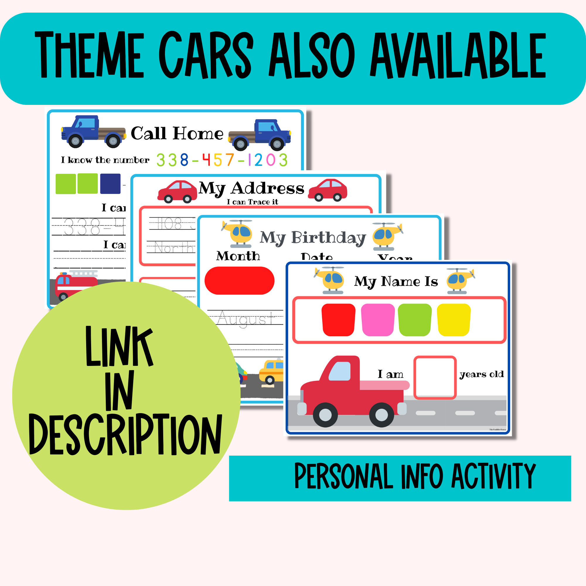 Toddler Busy Book,editable Canva Template,personal Info,preschool ...