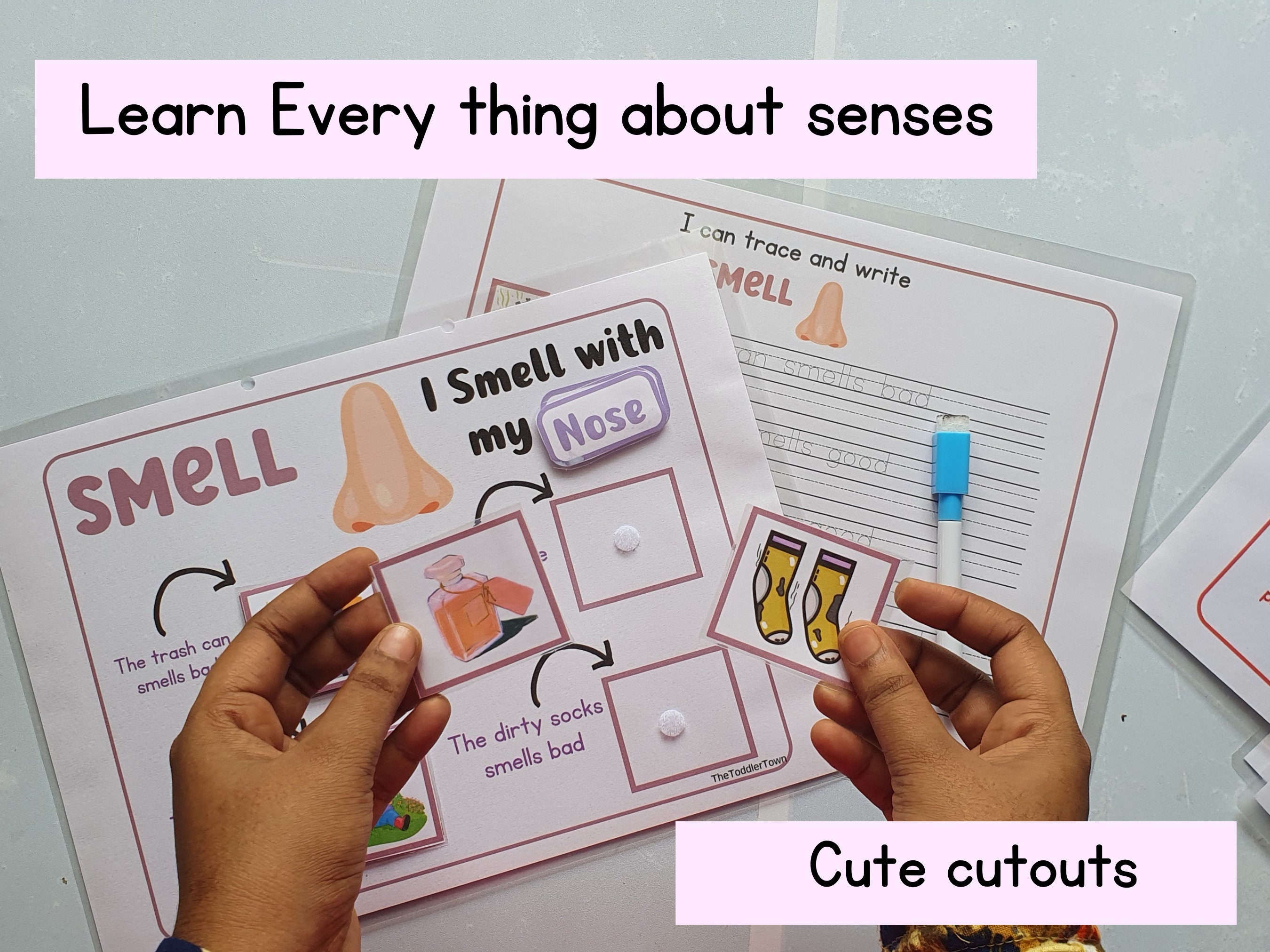 Five Senses Leaning Busy Binder,toddler Busy Book, Preschool Curriculum ...
