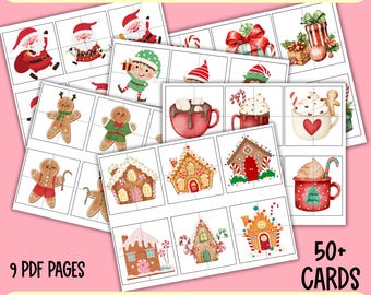 Christmas CVC Matching Cards, Christmas Preschool Printable, Christmas ...