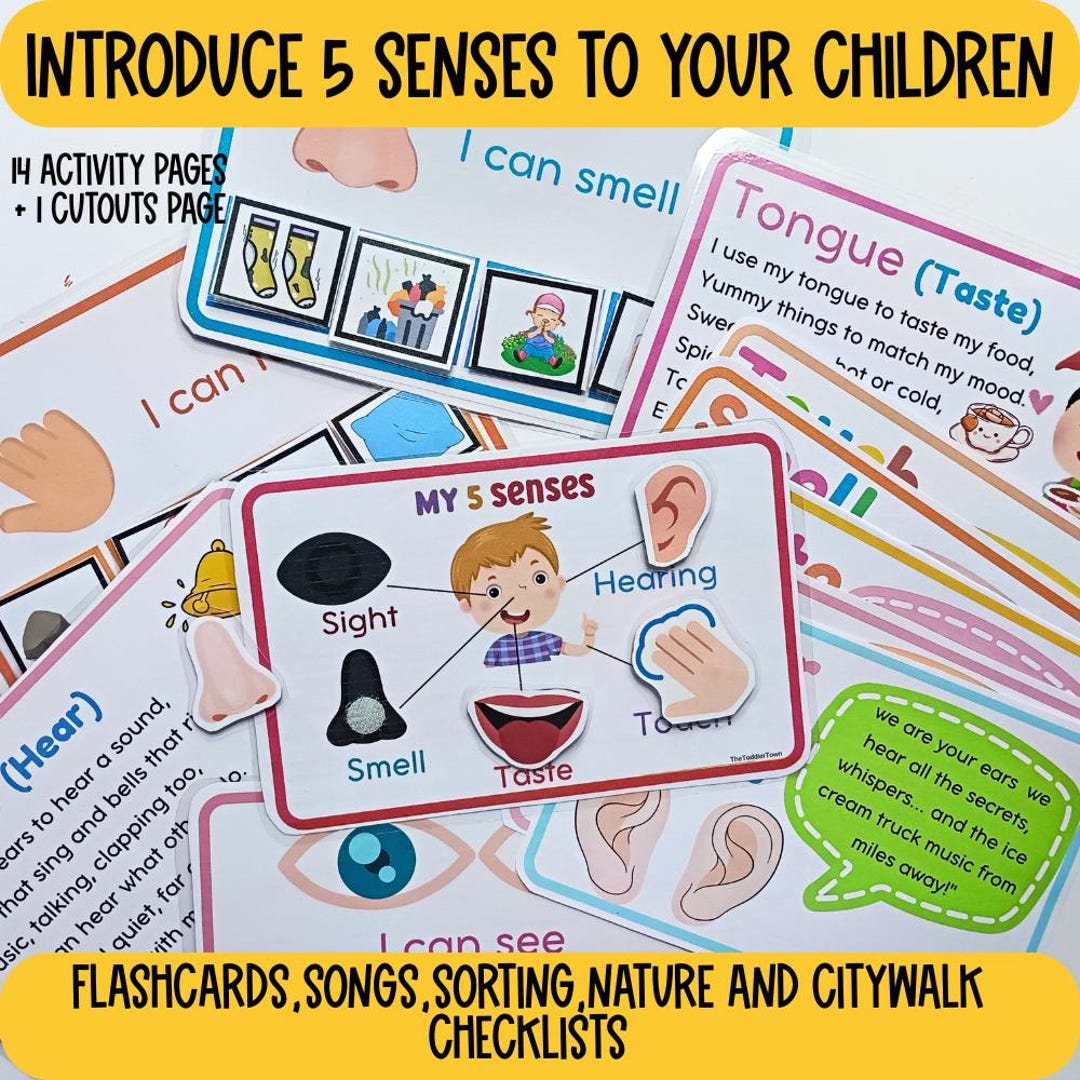 All About 5 Senses Preschool Printable, Preschool Curriculum,preschool ...