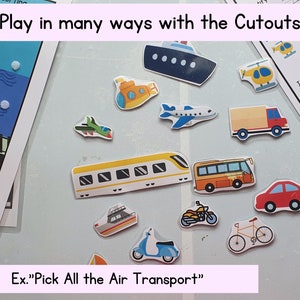 Busy Binder Activity, Transportation Sorting Activity, Homeschool ...