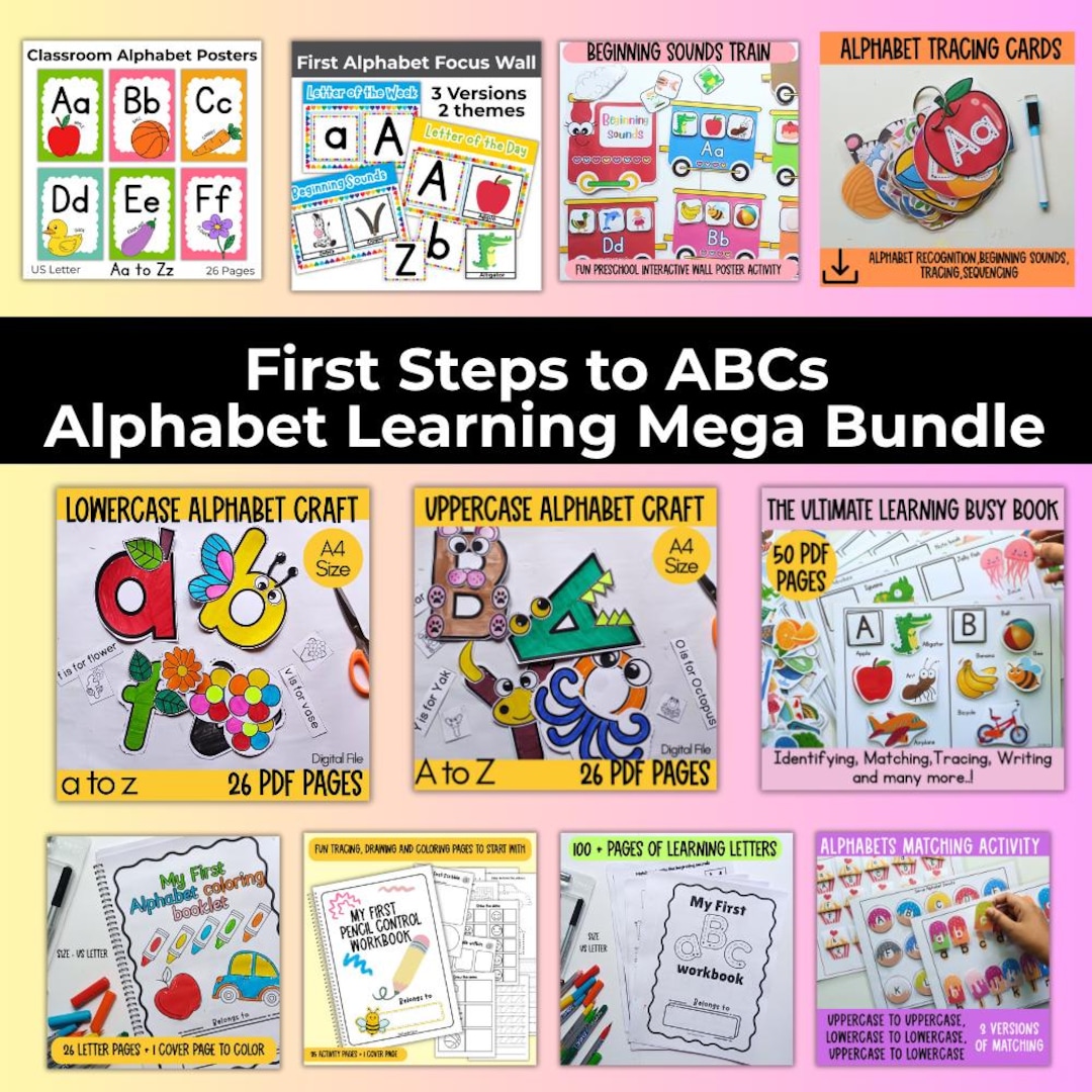 Alphabet Learning Bundle: Preschool Letter Tracing & Recognition (PDF ...