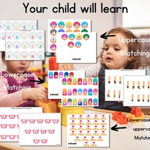 Alphabet Match Preschool, Printable Toddler Activities Homeschool ...