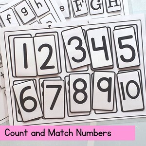 Preschool Worksheets,alphabet Match,number Match, Toddler Busy Book ...