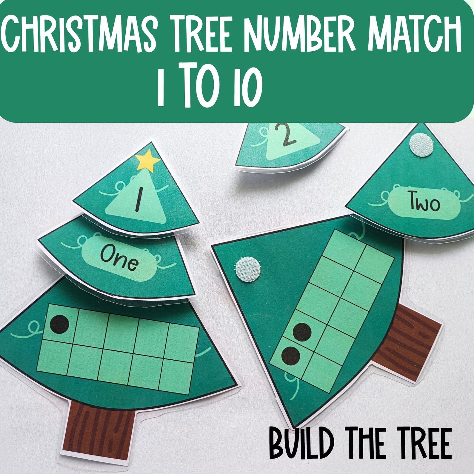 Christmas Number Match,preschool Curriculum,montessori Materials ...