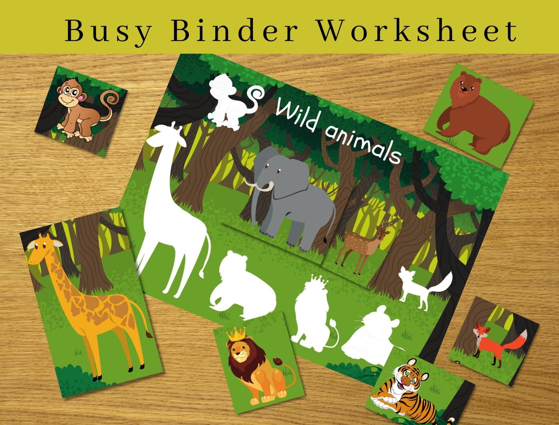 Busy Binder Activity|animals|educational Book Toddler Learning Binder ...