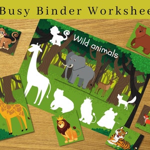 Busy Binder Activity|animals|educational Book Toddler Learning Binder ...