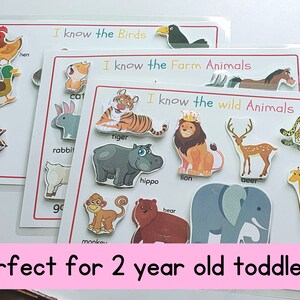 Animals Matching for Toddlers First Busy Book,preschool Curriculum ...